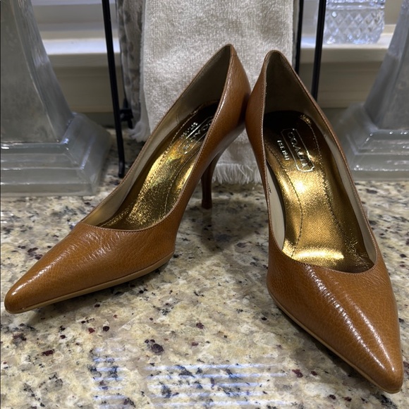 Coach | Shoes | Coach Amy 65 Leather Heals Made In Italy | Poshmark